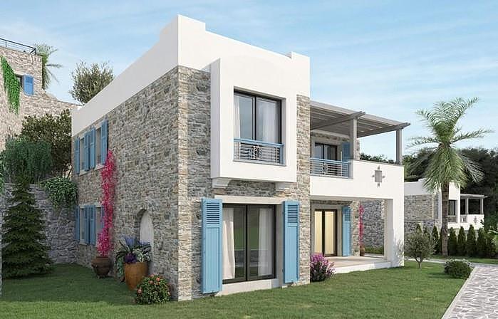 Stone-Cladding Apartments for Sale in Bodrum Muğla