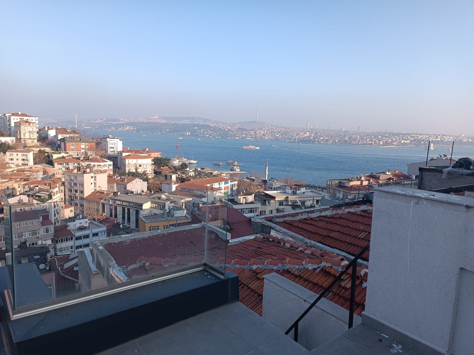 Duplex Apartment with Bosphorus View in Istanbul Beyoglu