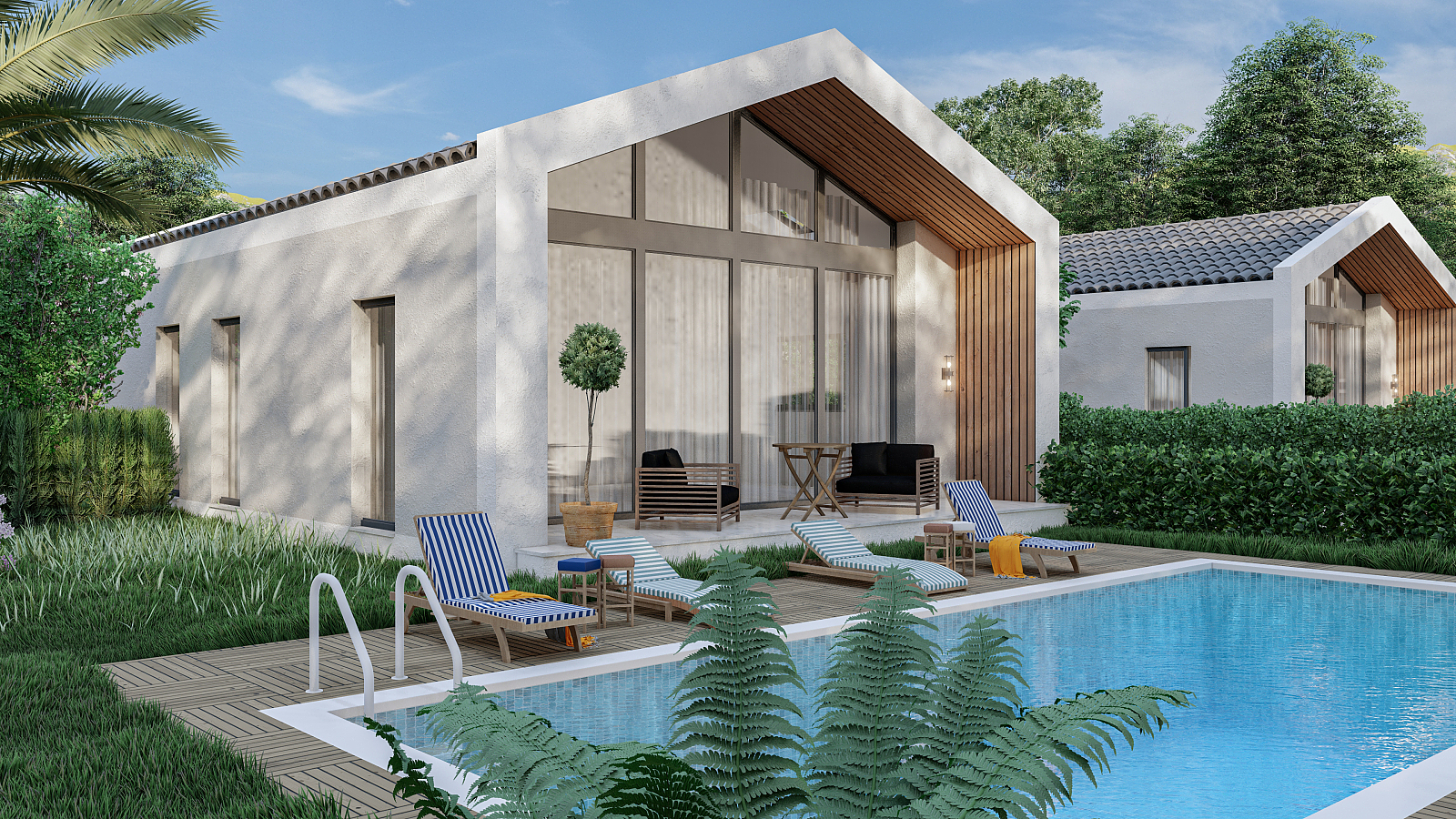 Single Storey Detached Villas with Private Pools in Muğla
