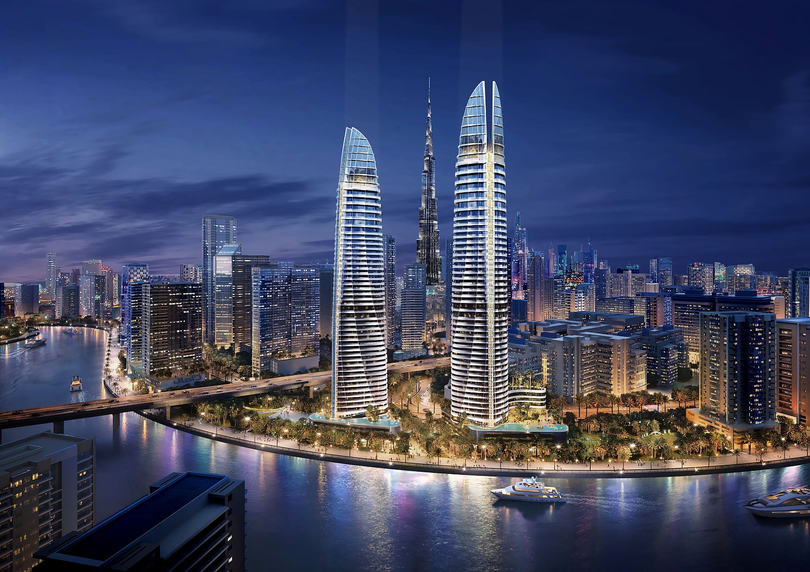 Dubai Business Bay'de Kanal Manzaralı Lüks Kulede Daireler