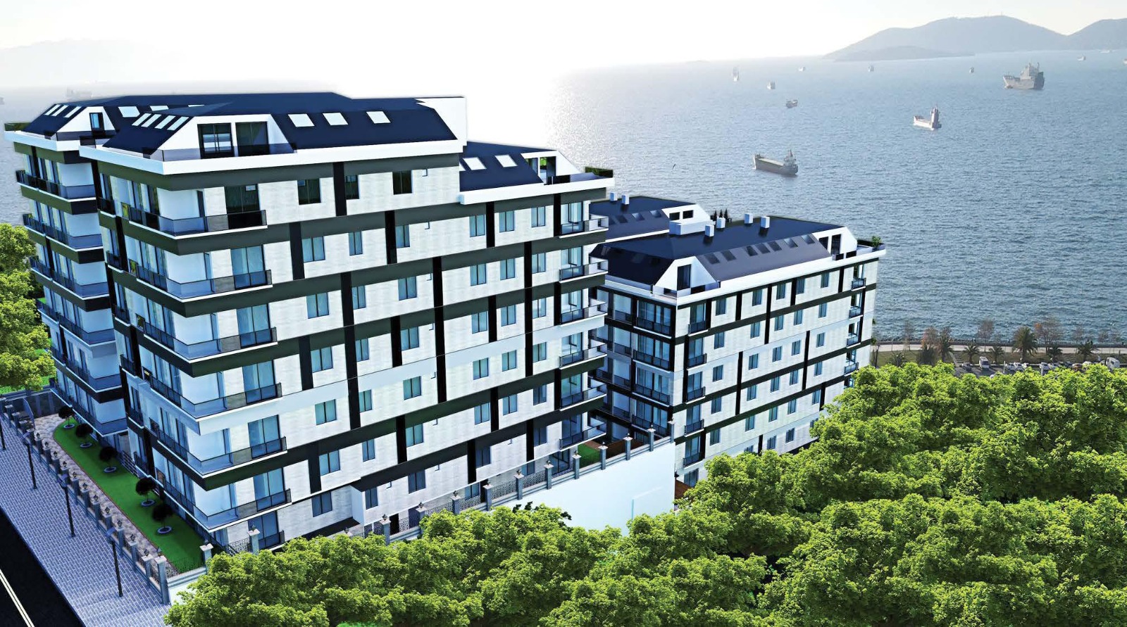 Istanbul Apartments in Pendik with Sea and Island Views