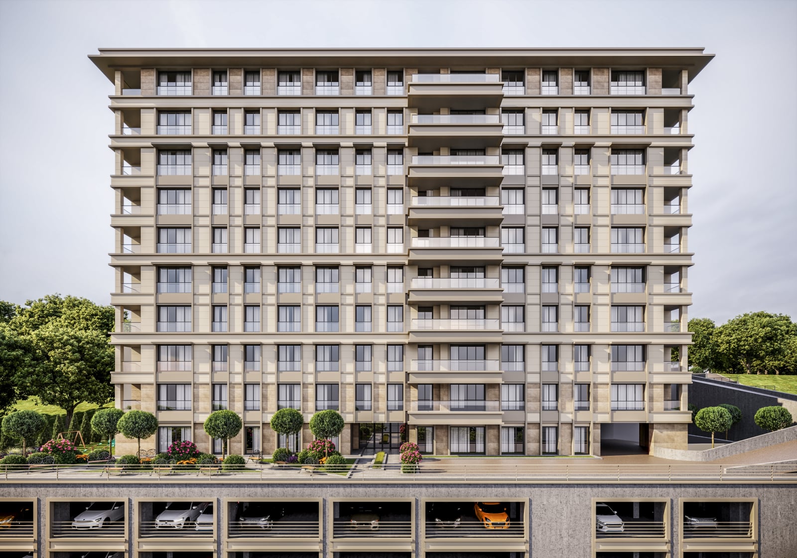 Brand-New Apartments in a Complex in Basaksehir Istanbul