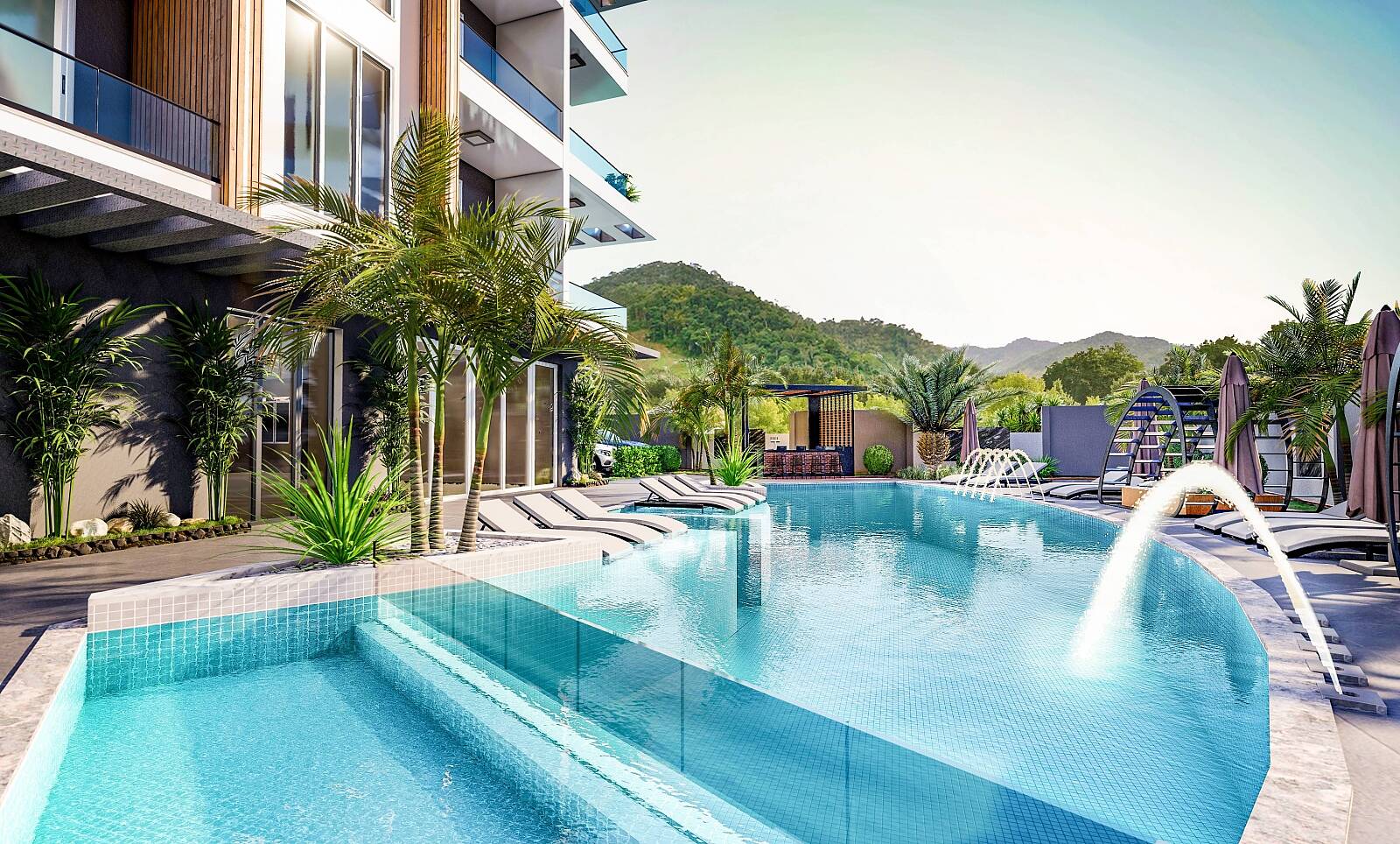 Sea View Flats with Swimming Pool in Alanya