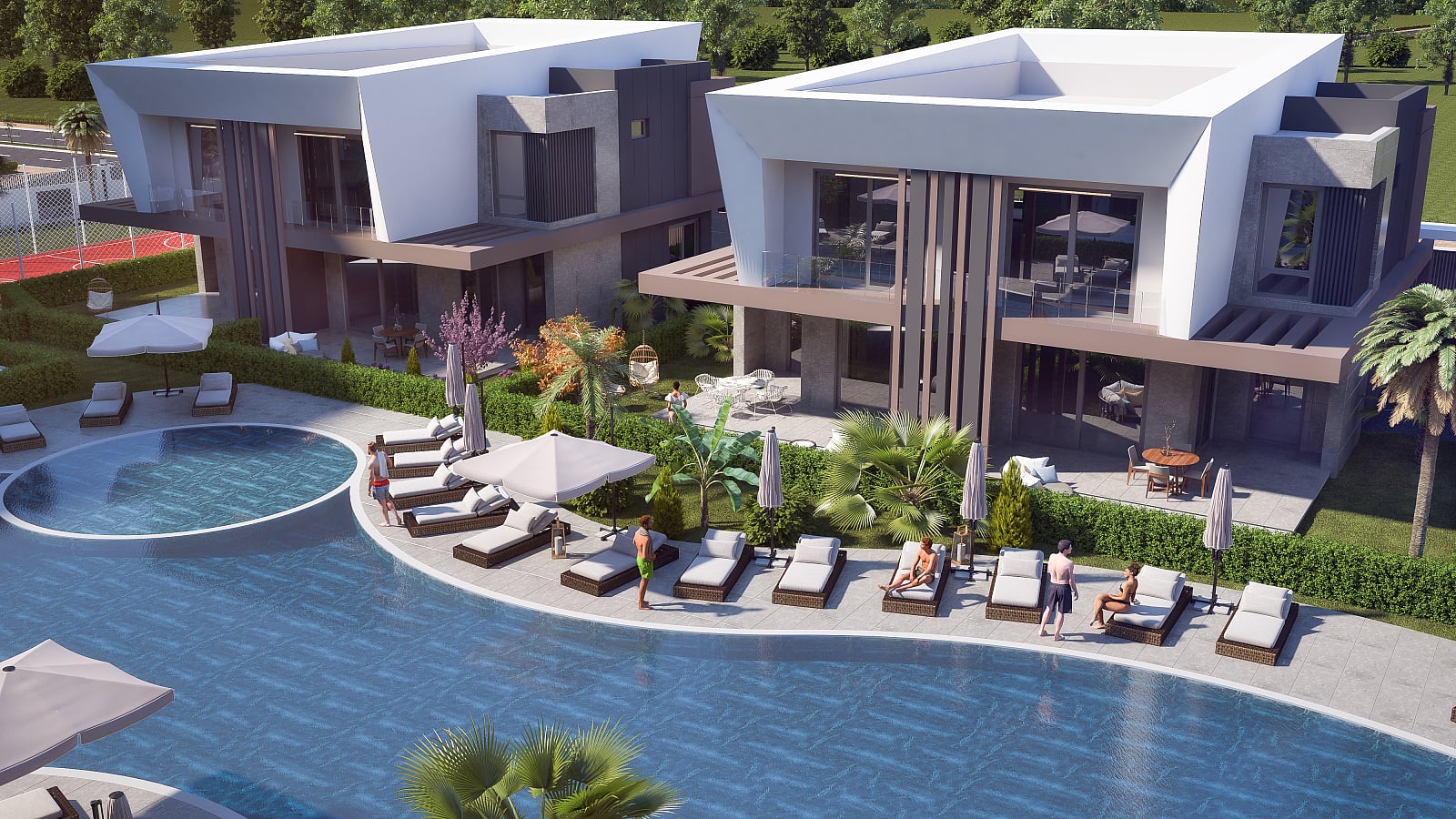 Antalya Altıntaş'ta Site İçerisinde Bahçeli İkiz Villalar