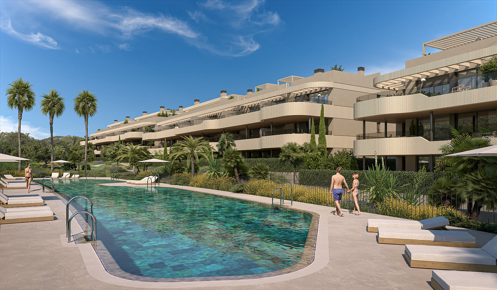 Homes in the Project with a Pool in Estepona Spain